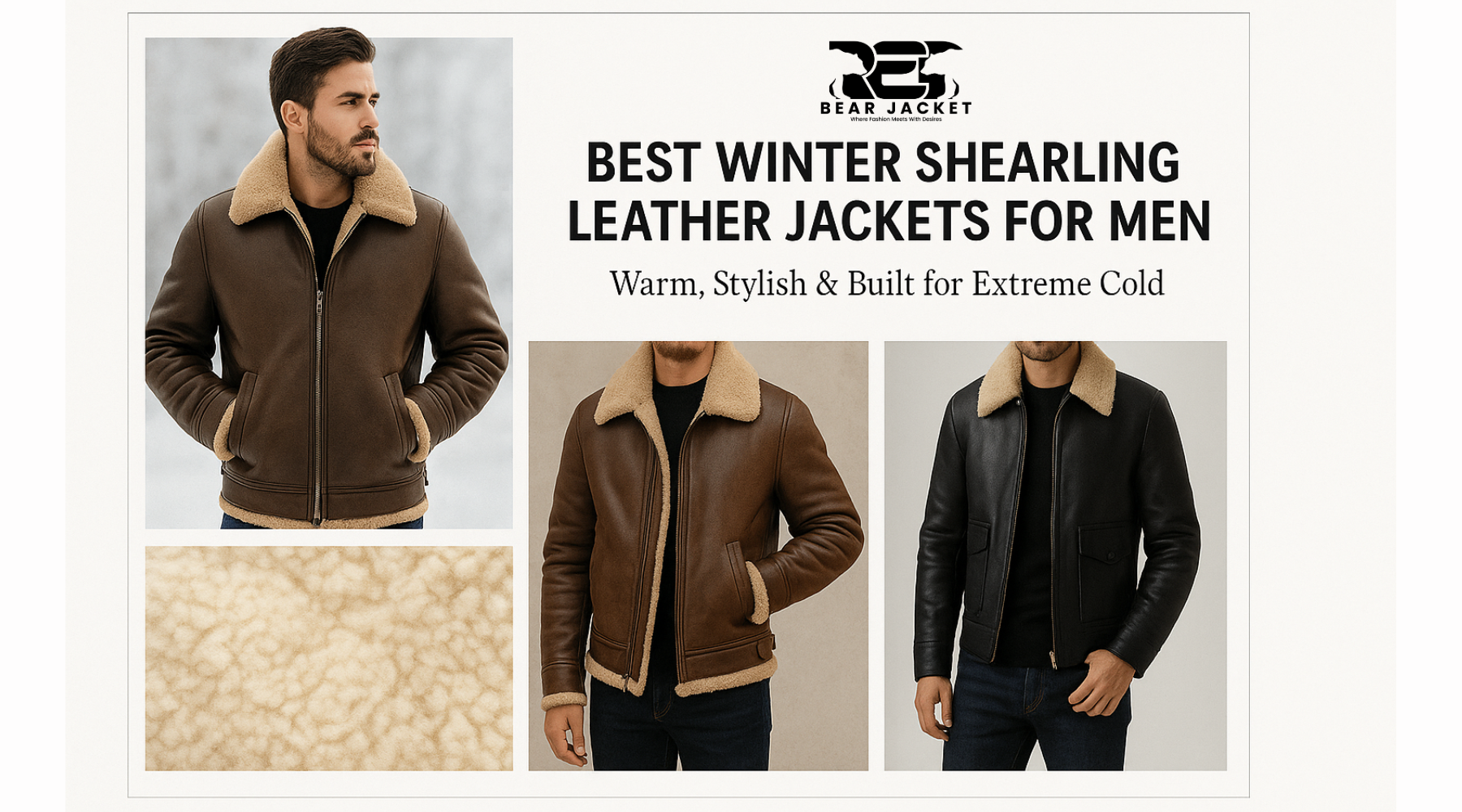 Best Winter Shearling Leather Jackets for Men – Ultimate Guide – Red ...